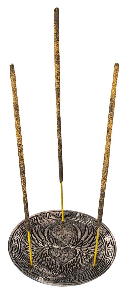 Incense Ashcatcher - Round Aluminium - Pentagram - Awakening Lotus
