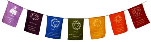 Prayer Flag - Medium - Chakra - Awakening Lotus