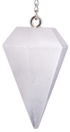 Crystal Pendulums - Selenite Point - Awakening Lotus