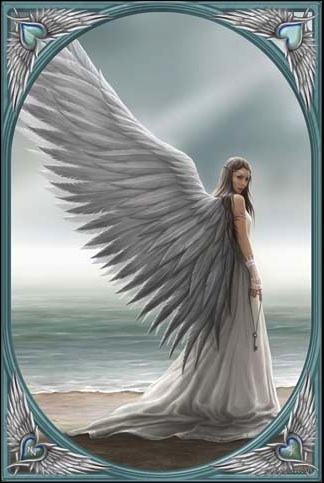 Tile - Spirit Guide Angel by Anne Stokes - Awakening Lotus